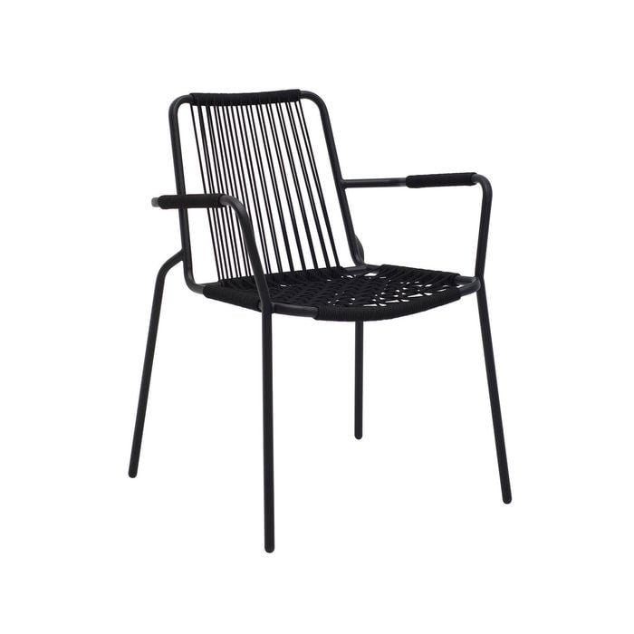 Hartman Panama Dining Chair - Black - Bunnings Australia