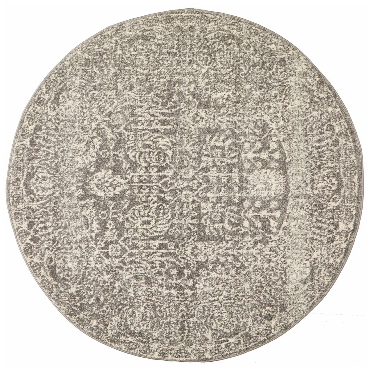 Sense 256 Grey Round 240X240Cm Rug - Bunnings Australia