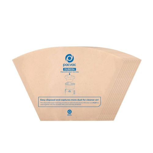 Pacvac Velo 10 X Disposable paper dust vacuum cleaner bag 2.5L, Genuine ...
