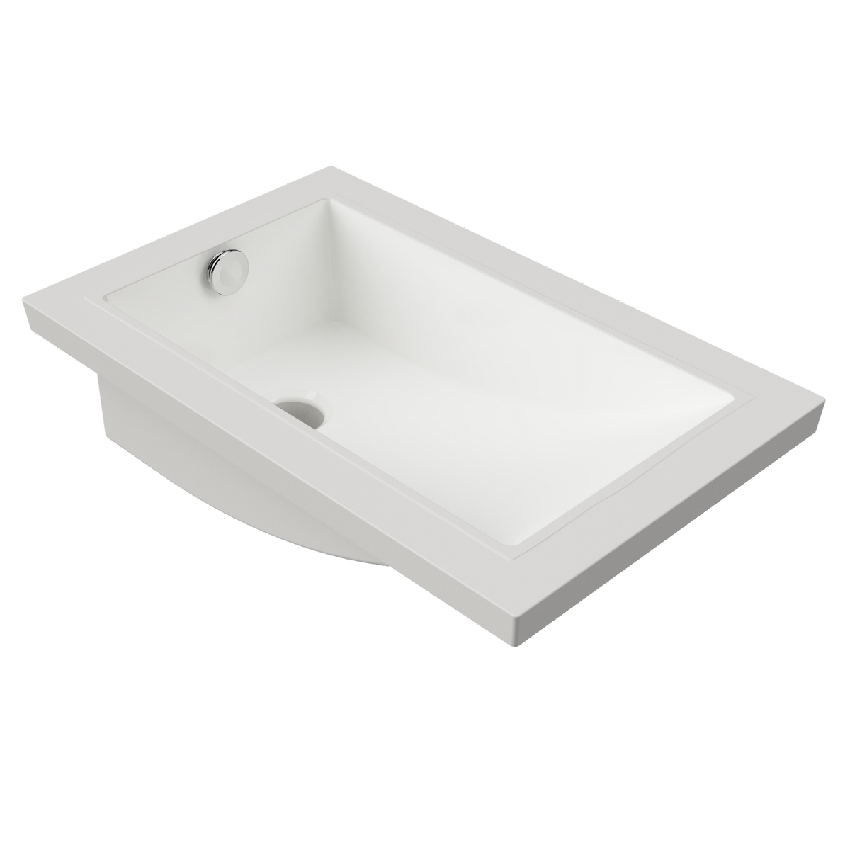 New England Joinery 425mm White Gloss Mini Rectangle Undermount Basin ...