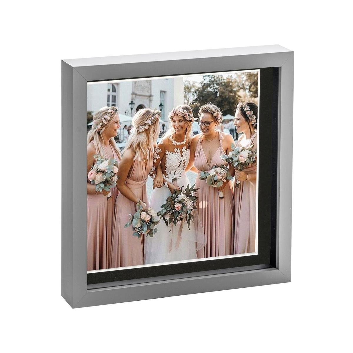 Nicola Spring Acrylic 3D Box Photo Frame with 8" x 8" Mount - 10" x 10 ...