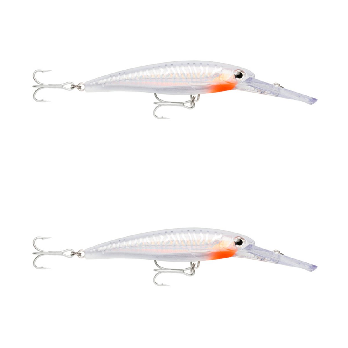 2x Rapala 12cm X Rap Magnum 15 Deep Diving Trolling Lures - Glass Ghost ...