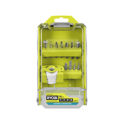 Ryobi 16 Piece Carving And Engraving Set - Bunnings Australia