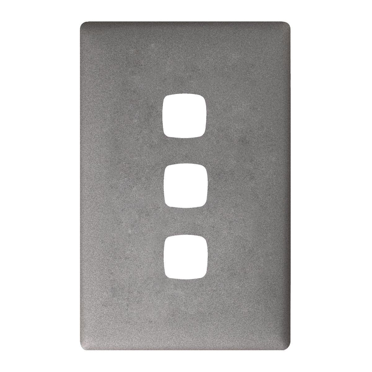 HPM LINEA 3 Gang Coverplate - Gun Metal - Bunnings Australia