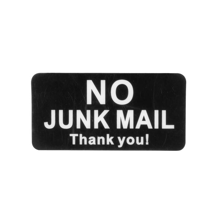 Sandleford 75 x 38mm No Junk Mail Thank You! Adhesive Sign - Bunnings ...