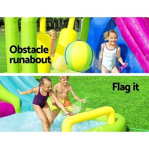 Bestway 7.1x3.1m Kids Pool Slide Inflatable Water Park Jumping Castle ...