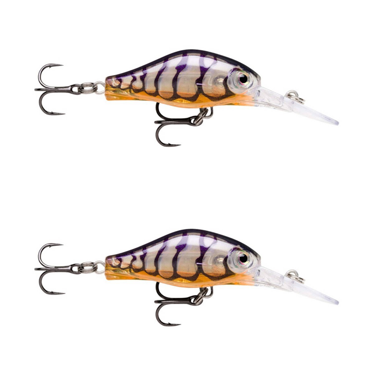 2x Rapala 4cm Shadow Rap Fat Jack Crankbait Fishing Lures - Hollow ...