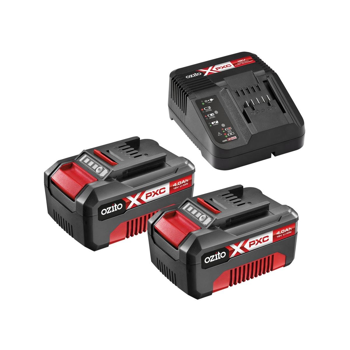 Ozito PXC 18V 2 x 4.0Ah Batteries And Charger Pack PXBC-800C - Bunnings ...