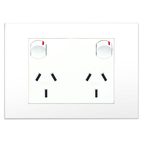 HPM VIVO Double Powerpoint - White - Bunnings Australia