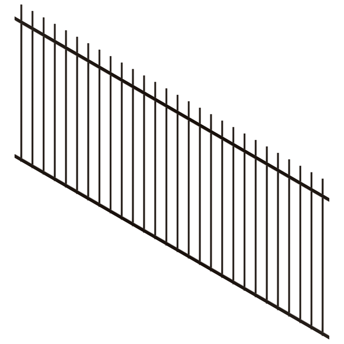 ProtectorAl 1201 - 2400 x 1200mm Black Satin Raked 16-30º Picket Top ...