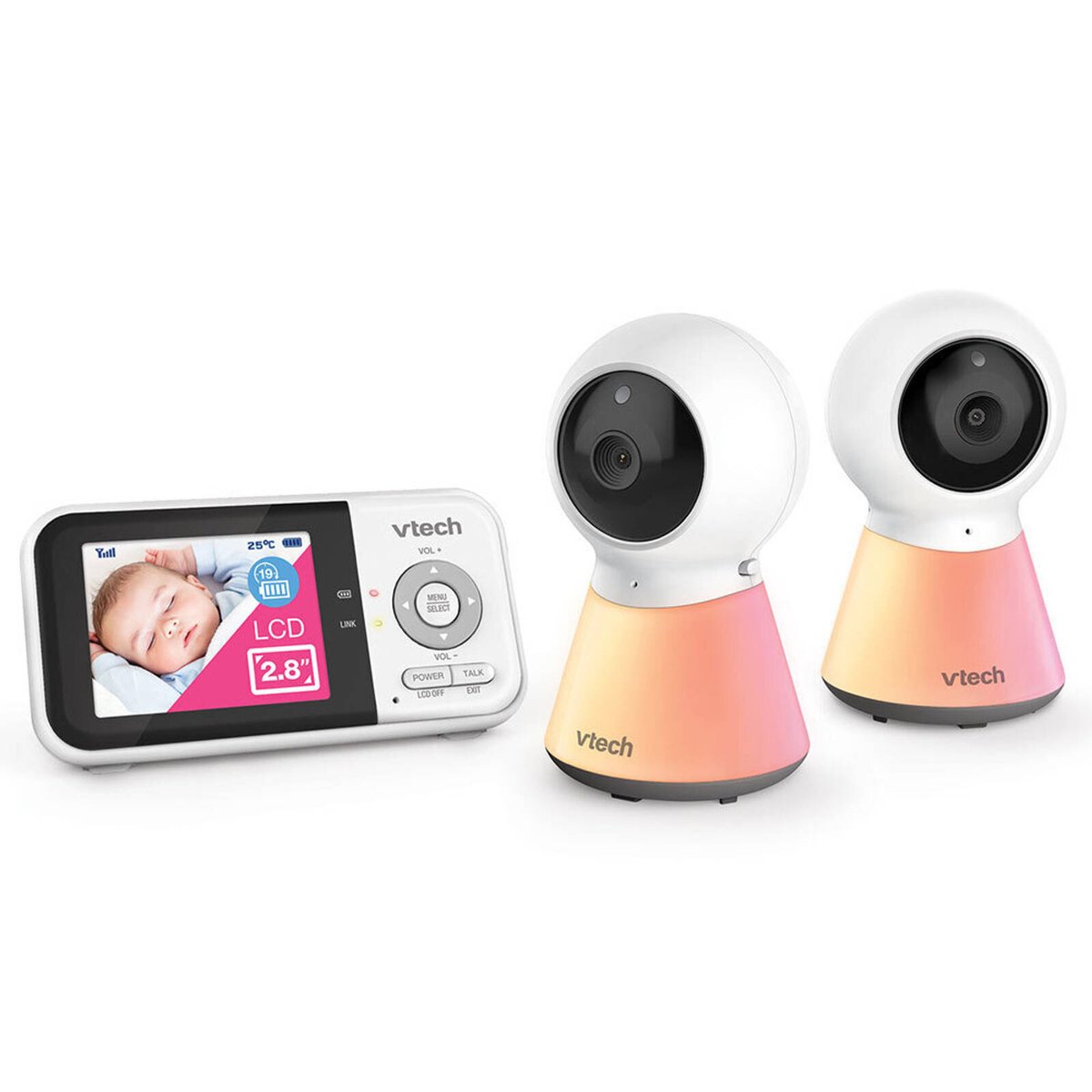 VTech BM3350N 2-Camera 7cm Full Colour Baby Monitor Home Security ...