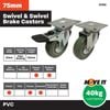 Move It 75mm PVC Castor - 4 Pack - Bunnings Australia