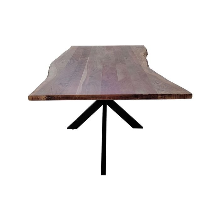 Lantana Dining Table 240cm Live Edge Solid Acacia Timber Wood Metal Leg ...