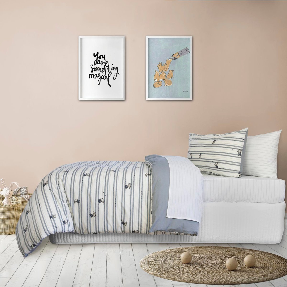 Jelly Bean Kids Double Denim Logan Quilt Cover Set - Bunnings Australia