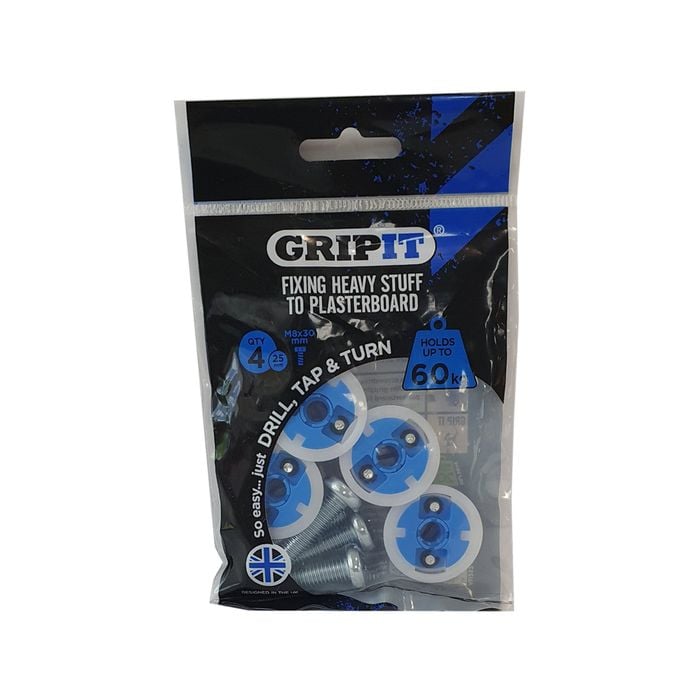Gripit 25mm Blue Plasterboard Fixing - 4 Pack - Bunnings New Zealand