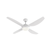 HPM 1220mm White Serene 4 Blade AC Ceiling Fan with Light - Bunnings ...