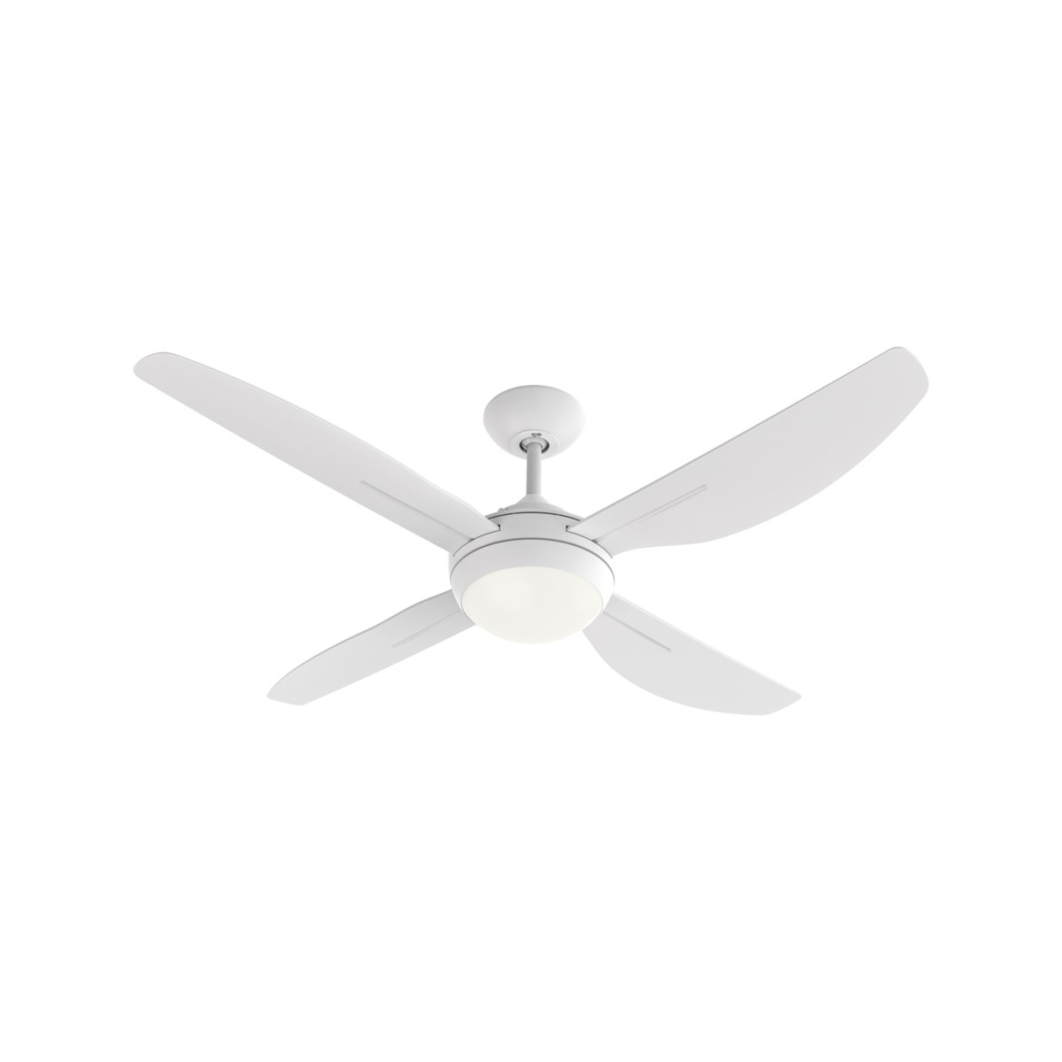 HPM 1220mm White Serene 4 Blade AC Ceiling Fan with Light - Bunnings ...