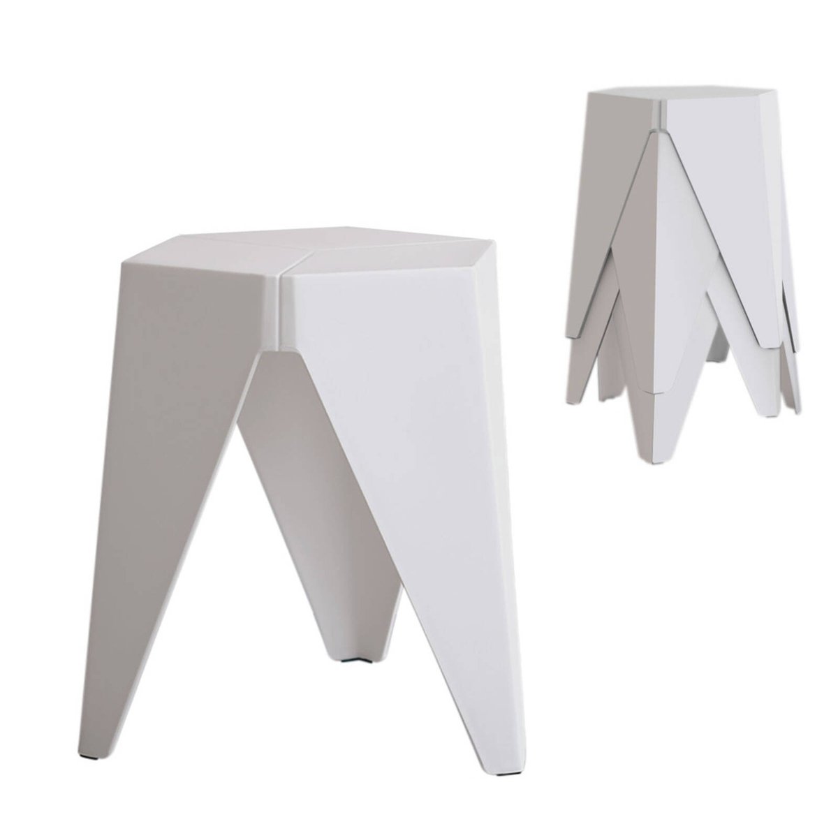 Artiss Puzzle Stool Bar Stools White 4x - Bunnings Australia