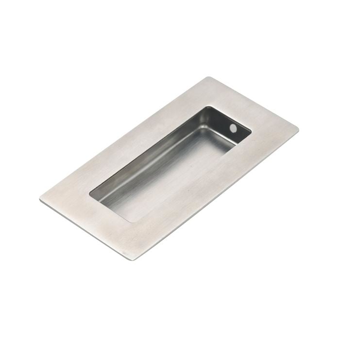Prestige 102 x 51mm Brushed Stainless Steel Rectangle Flush Pull Handle ...