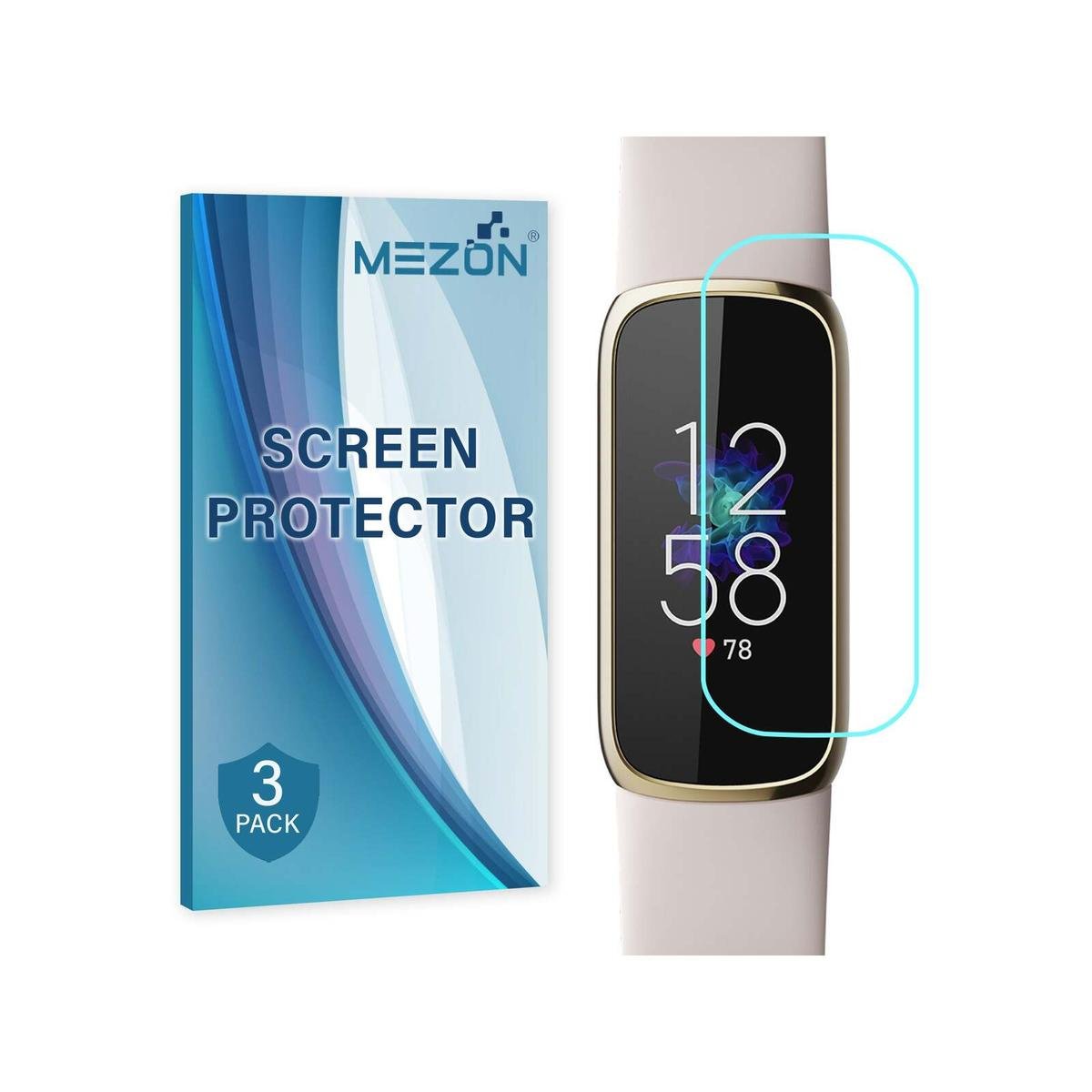3 Pack MEZON Fitbit Luxe Ultra Clear TPU Film Screen Protectors ...