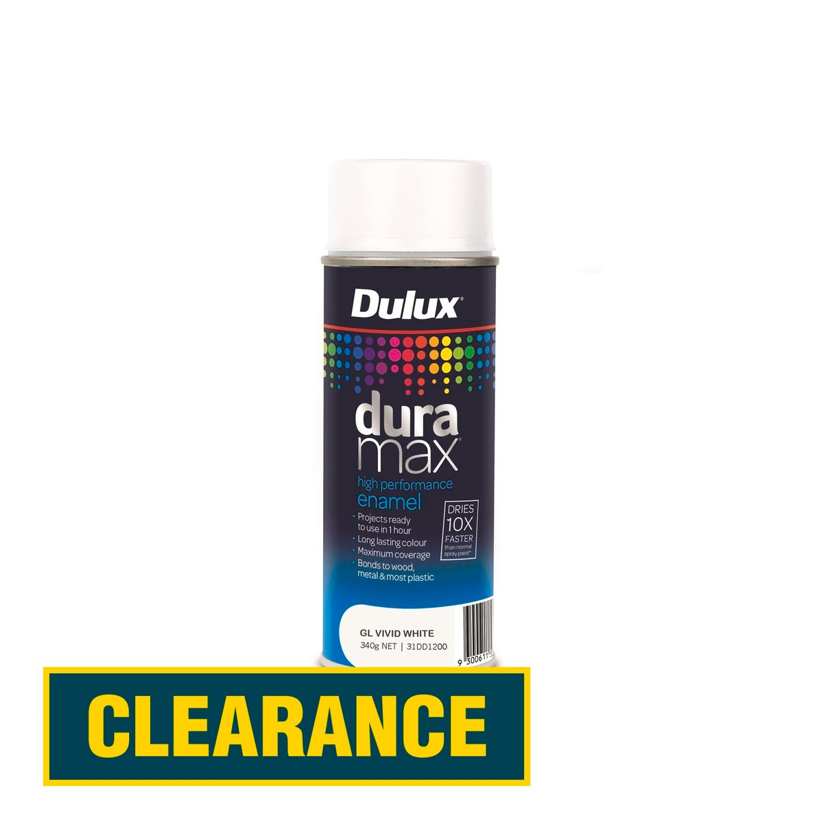 Dulux 340g Vivid White Duramax Gloss Spray Paint - White - Bunnings New ...