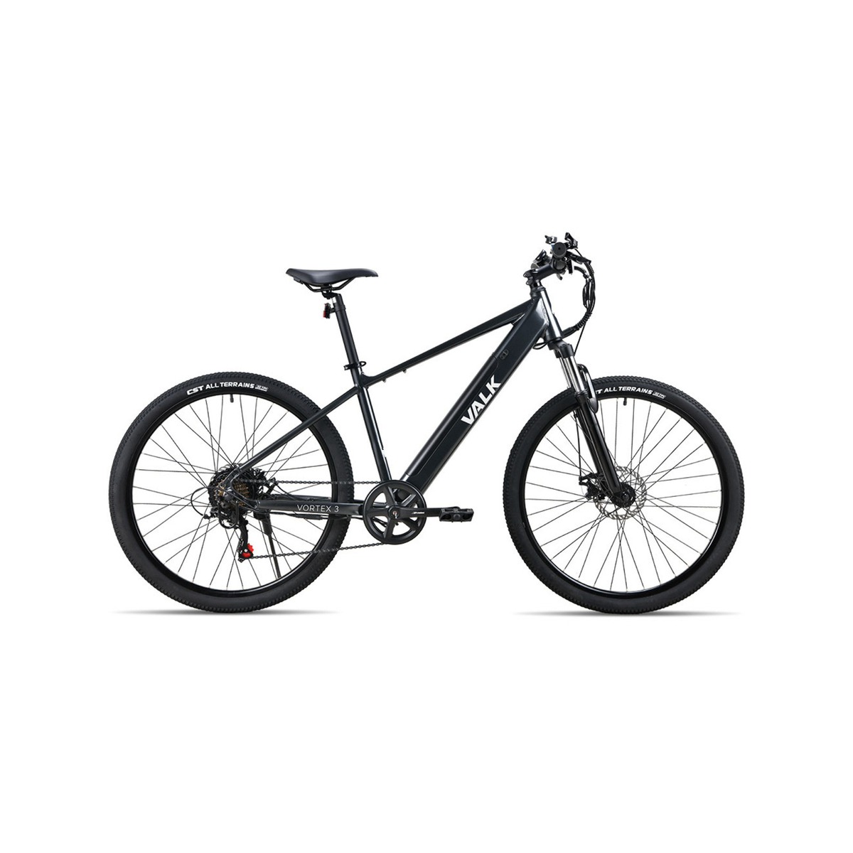 VALK Vortex 3 Electric Bike, Medium Frame Mountain ebike, Gunmetal Grey ...