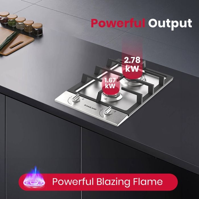 Gasland GH30SF 30cm Gas Cooktop Stainless Steel with 2 Burners ...