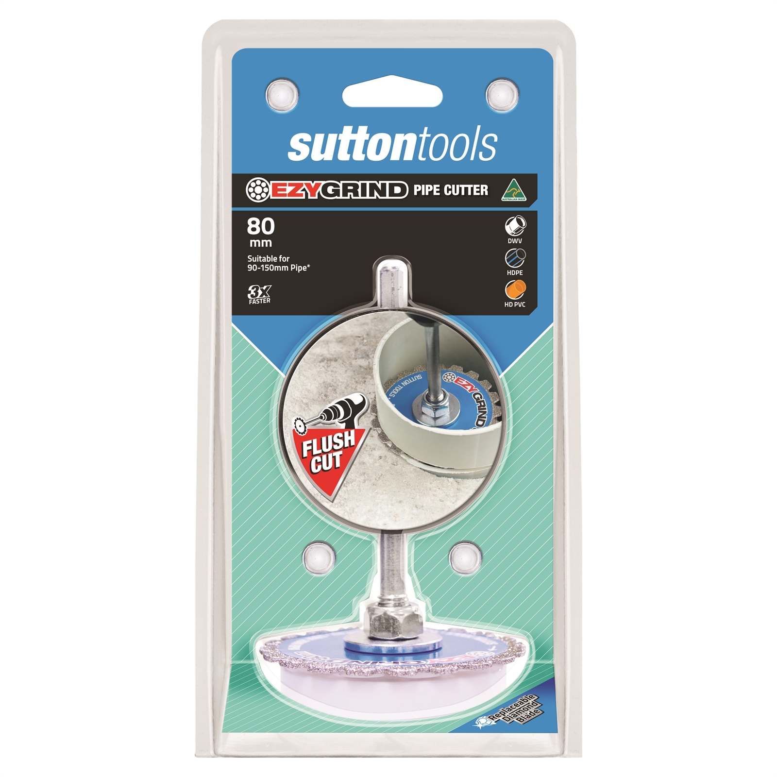 Sutton 80mm Ezygrind PVC HDPE Pipe Cutter Bunnings Australia