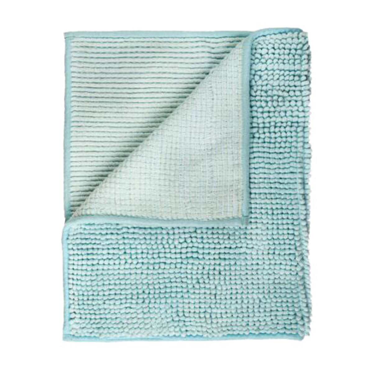 Noodle Shower & Bathroom Bath Mat Non Slip Soft Pile Design - Aqua ...
