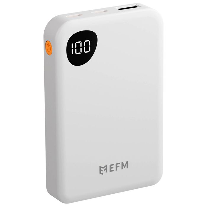 2PK EFM Essential 5000mAh Power Bank Digital Display Universal - White - Bunnings Australia