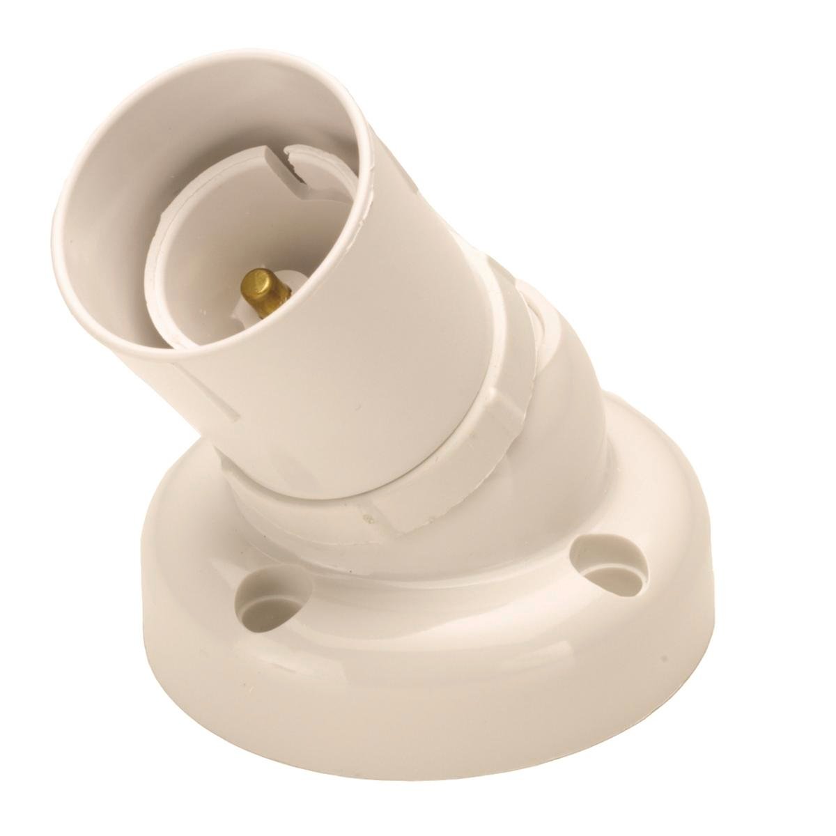 HPM Lamp Holder with Adjustable Angle - White - Bunnings New Zealand