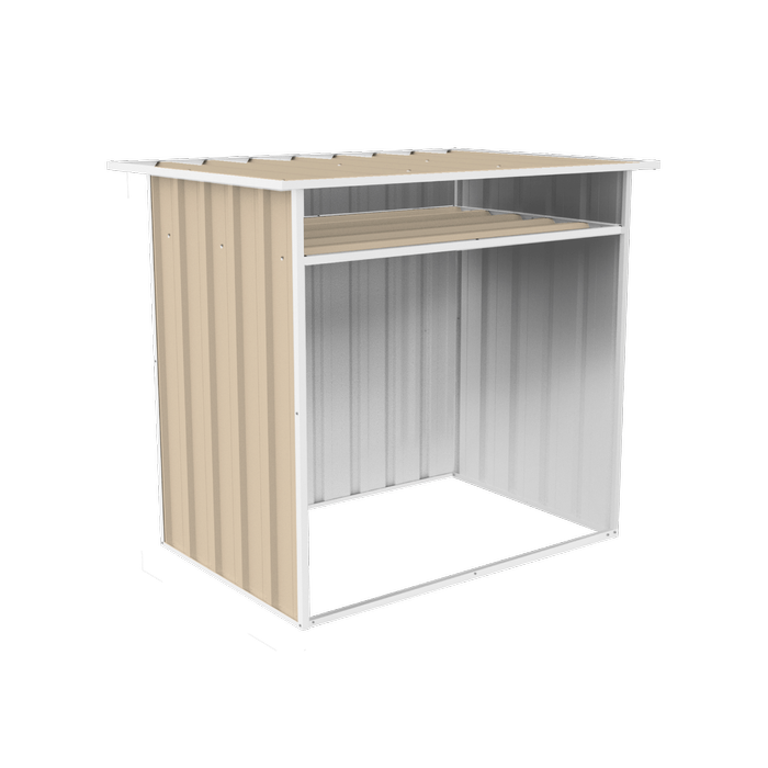 Absco Sheds 1.22 x 0.87 x 1.15m Classic Cream Wood Store Cover ...