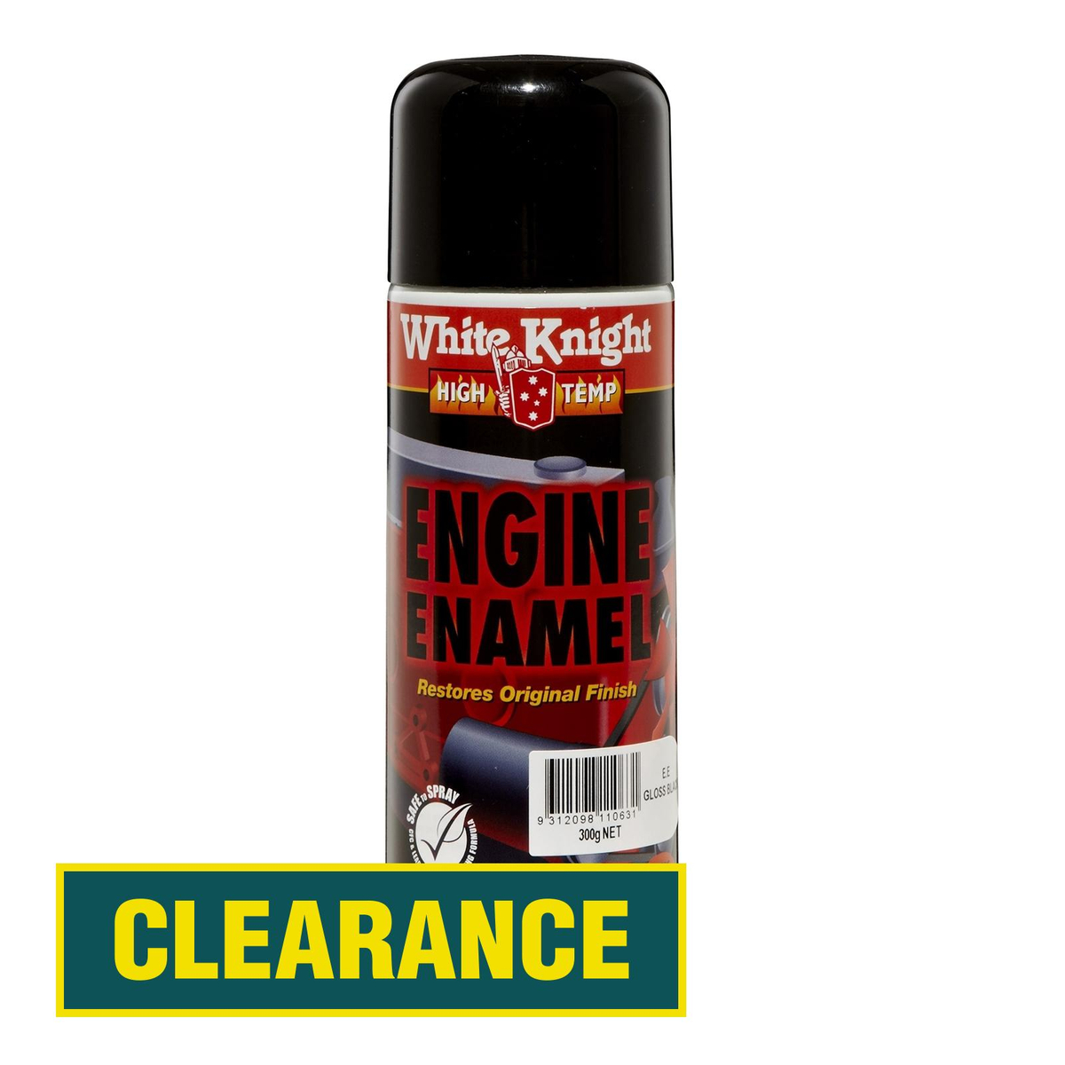 White Knight 300g High Temp Engine Enamel Spray Paint - Bunnings Australia