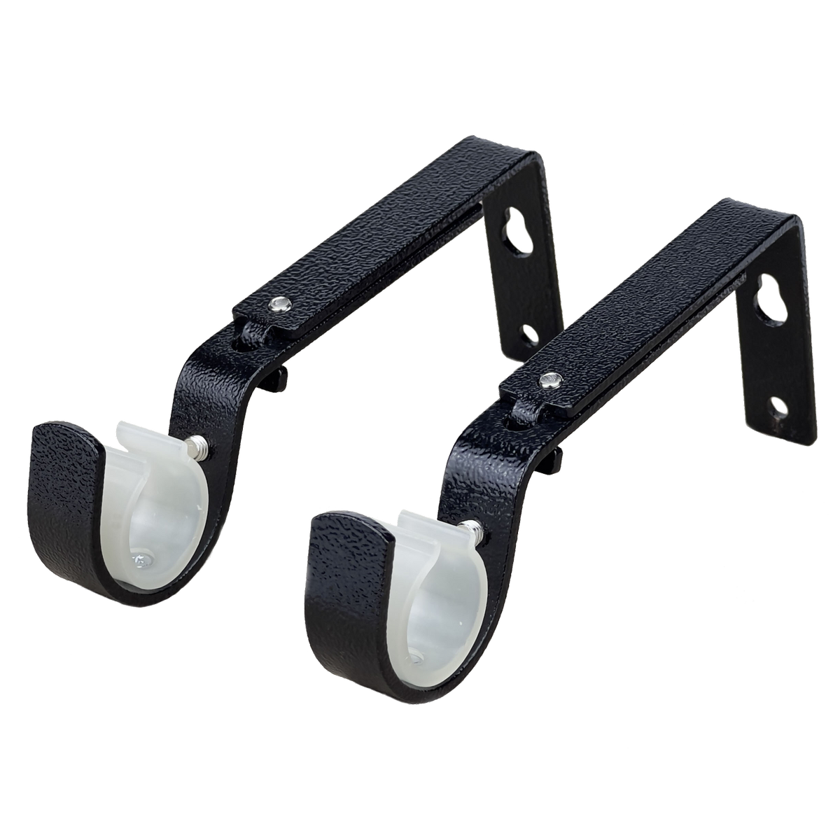 Pillar 25/32mm Black Adjustable Universal Curtain Rod Bracket ...