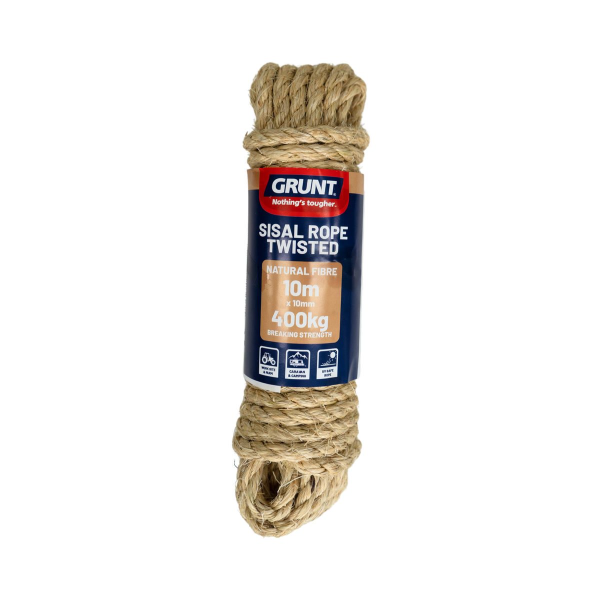 Grunt 10mm x 10m Sisal Twisted Rope - Bunnings New Zealand