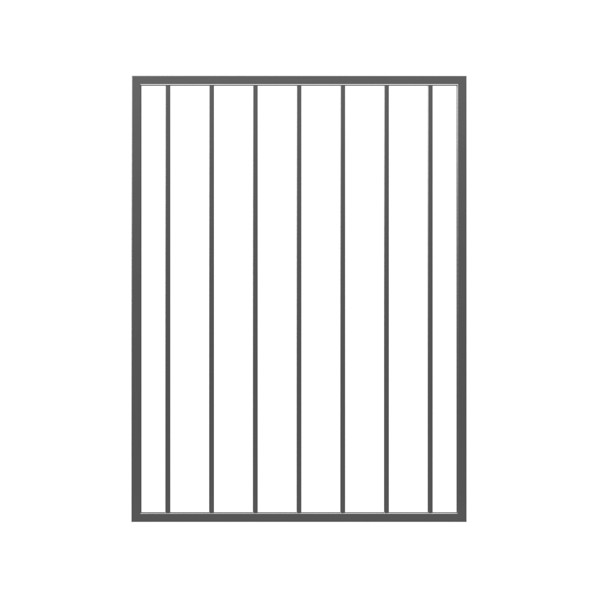 RapidFence 900 x 1200mm Dark Grey Steel Flat Top Perimeter Gate ...