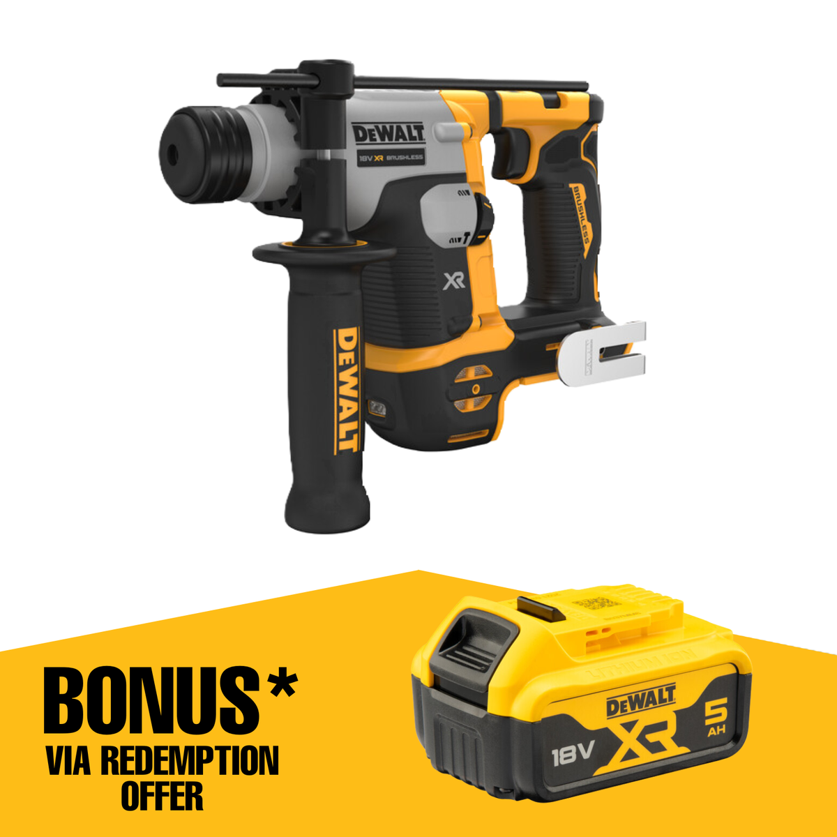 DeWALT Atomic 18V SDS Rotary Hammer - Skin Only - Bunnings Australia