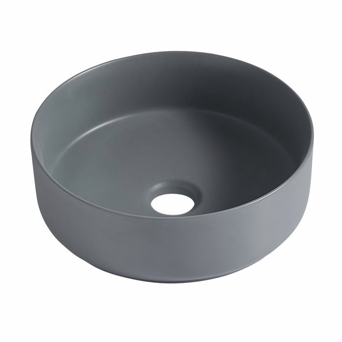 Mondella Round Above Counter Basin - Matte Grey Resonance - Bunnings ...