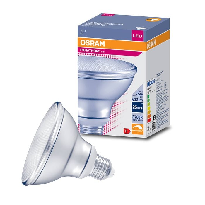 Osram PAR30 36D ES LED 633LM Dimmable WW 10W Light Globe - Bunnings ...