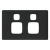 HPM LINEA Double Powerpoint Coverplate - Black - Bunnings Australia