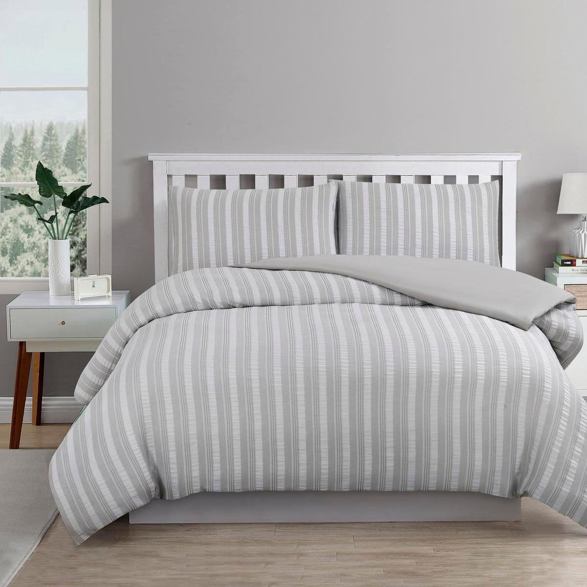 Ardor Boudoir Single Coastal Grey Cove Quilt Cover Set - Bunnings Australia