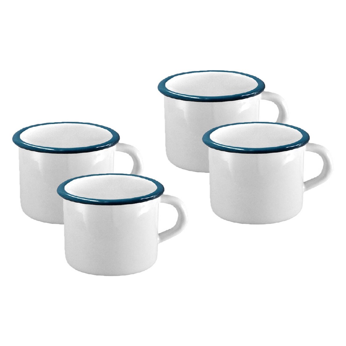 4PK Urban Style Enamel 360ml Coffee Mug w/ Handle White - Bunnings ...