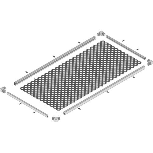 Jack Matrix 1815 x 915 x 28mm Charcoal C-Channel Frame Kit - Bunnings ...