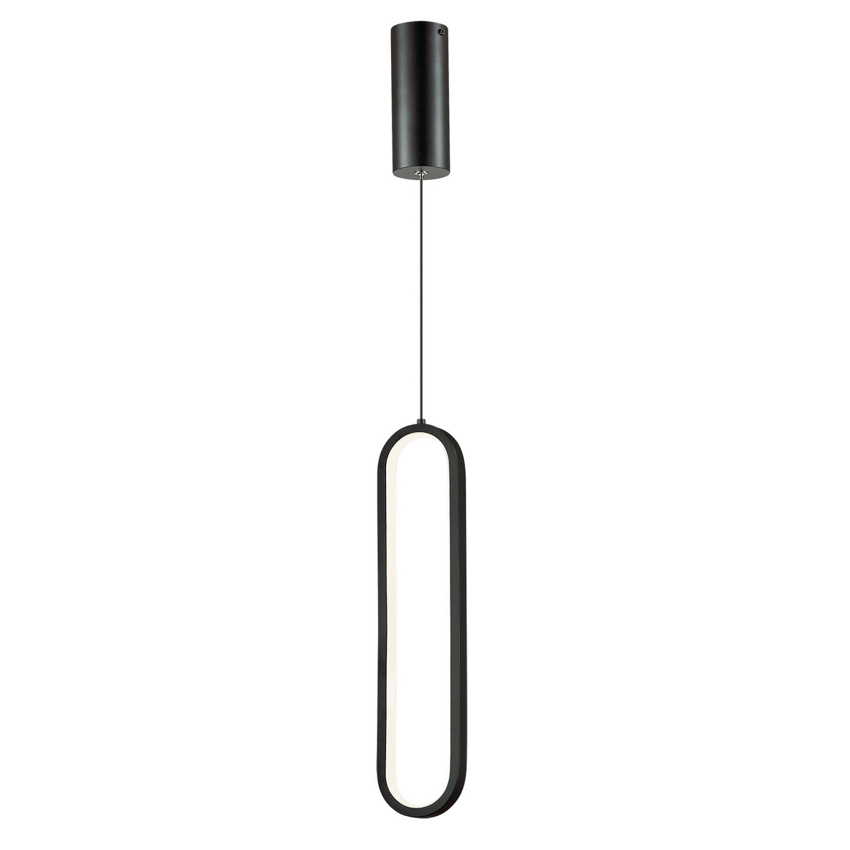 Vencha Oval LED Single Pendant Light - Black (3000K) - Bunnings Australia