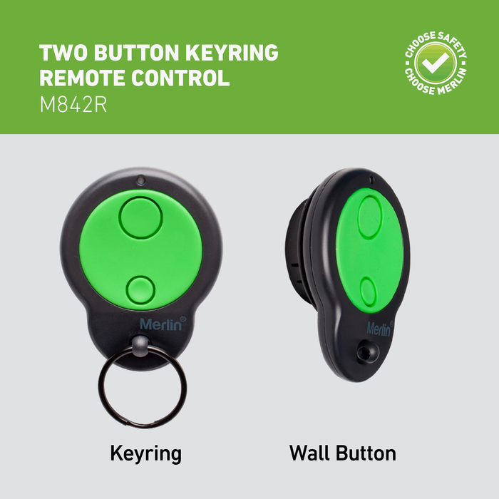 Merlin M842 Keyring Two Button Garage Door Remote Control - Bunnings ...