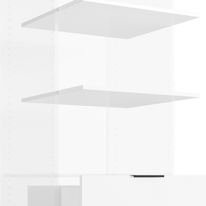 Lugna White 4 Drawer 2 Shelf Insert Kit - To Suit 600 x 580mm Cabinet ...