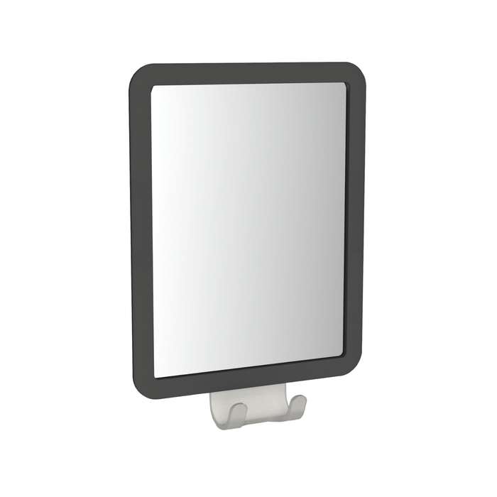 Fusion-Loc Matte Black Style Suction Fog Free Mirror - Bunnings Australia