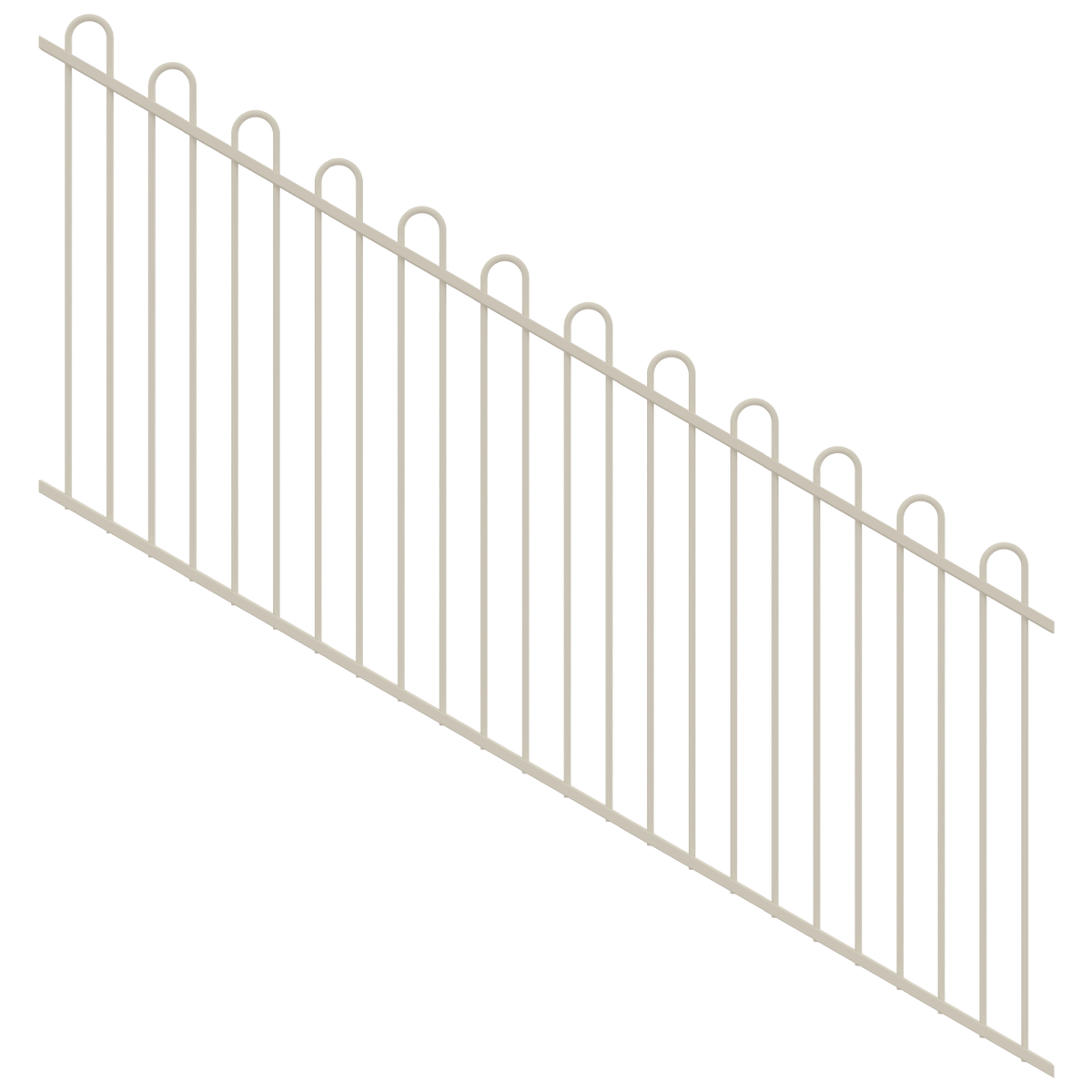 ProtectorAl 1201-2400W x 1200H Surfmist Loop Top Pool Fence Panel Raked ...