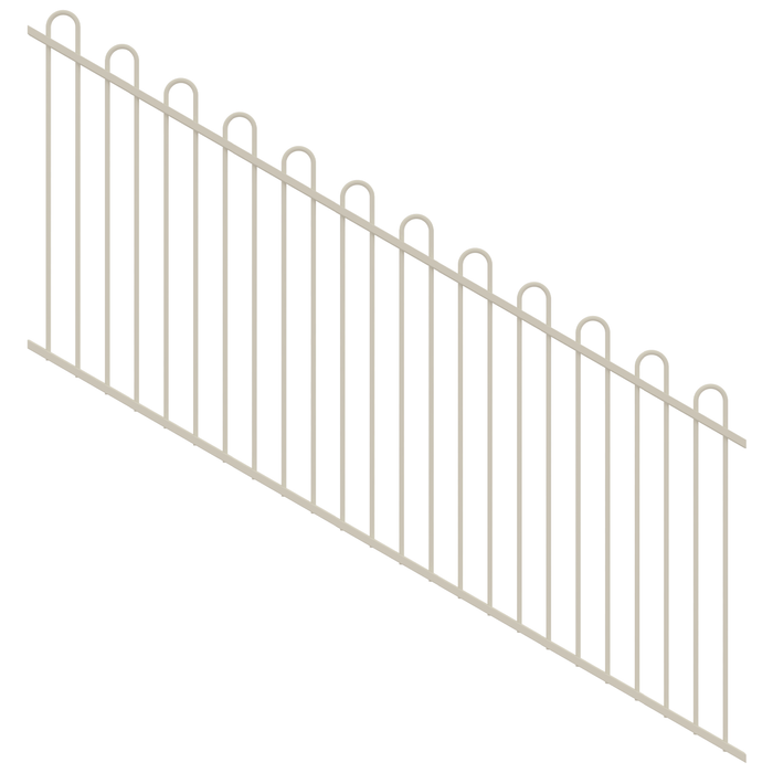 ProtectorAl 1201-2400W x 1200H Surfmist Loop Top Pool Fence Panel Raked ...