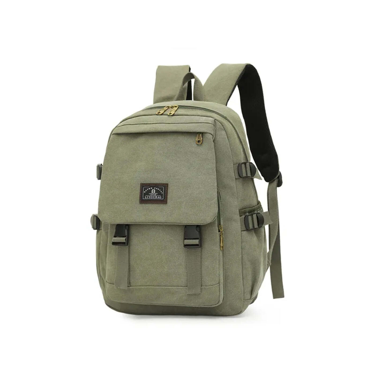 Unisex Leisure Canvas Backpack Durable Waterproof Outdoor Travel ...